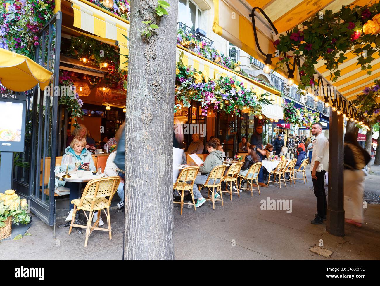 PARIS, FRANCE - April 20, 2025 : Bailli is a typical French cafe ...