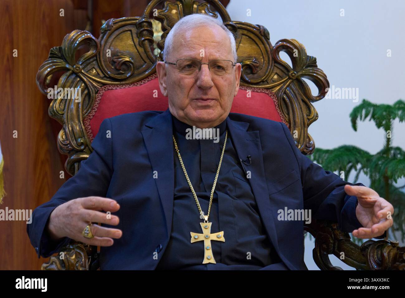 Louis Sako, patriarch of Iraq's Chaldean Catholic Church, speaks during ...