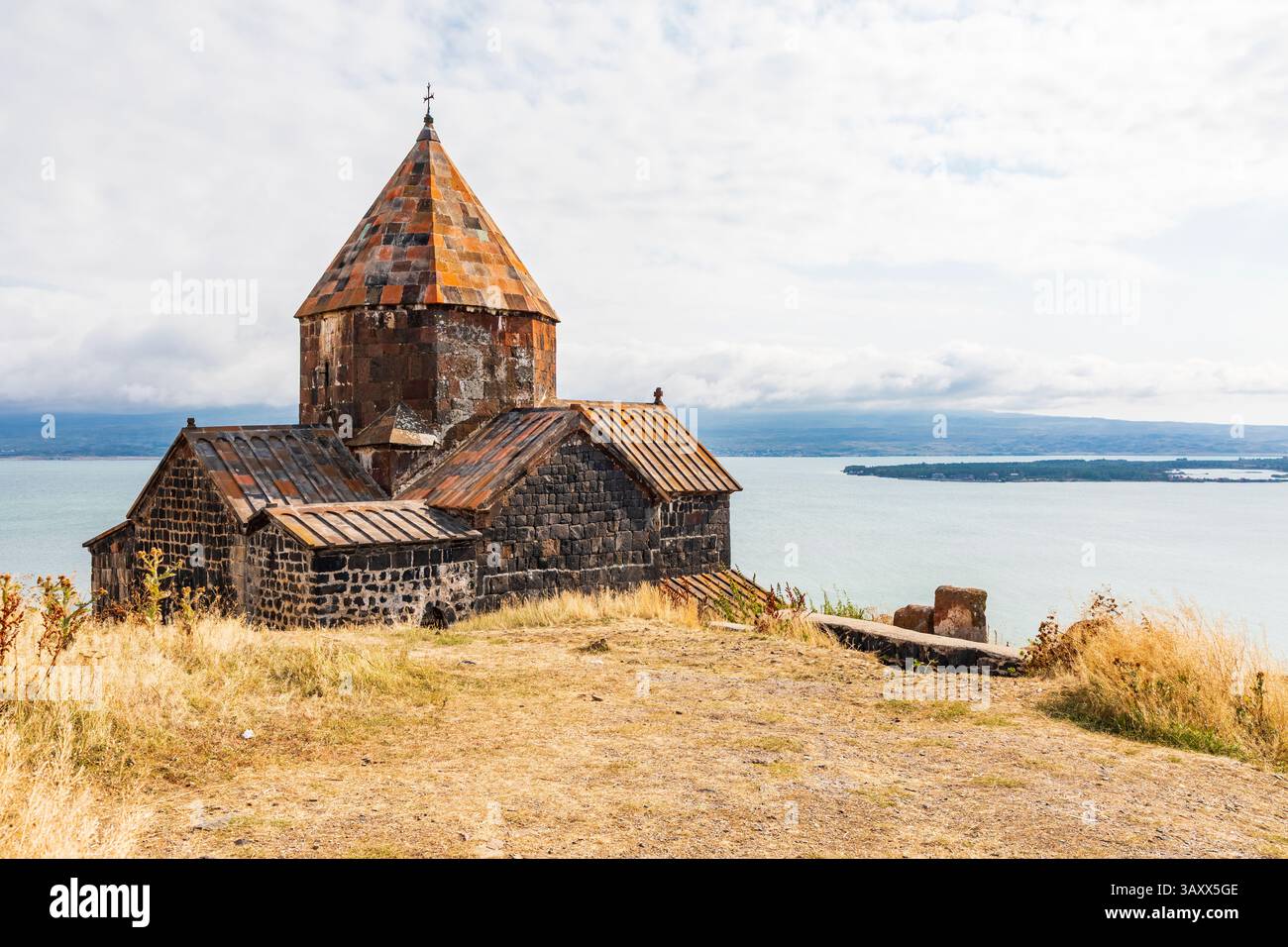 Western Asia, Eurasia, South Caucasus, Republic of Armenia. Sevan. The church of Surp Arakelots ...