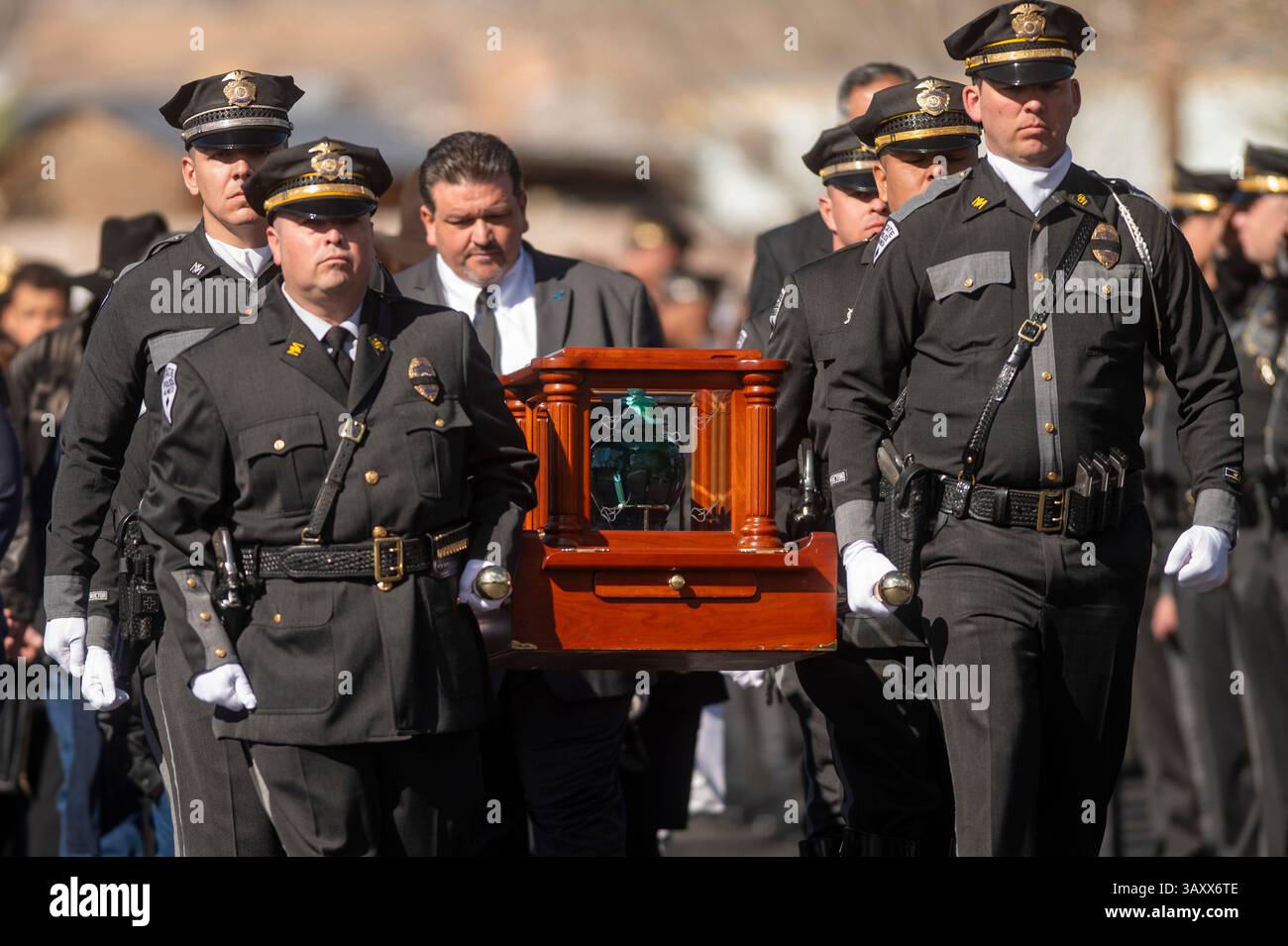 FILE - The remains of New Mexico State Police officer Justin Hare are ...