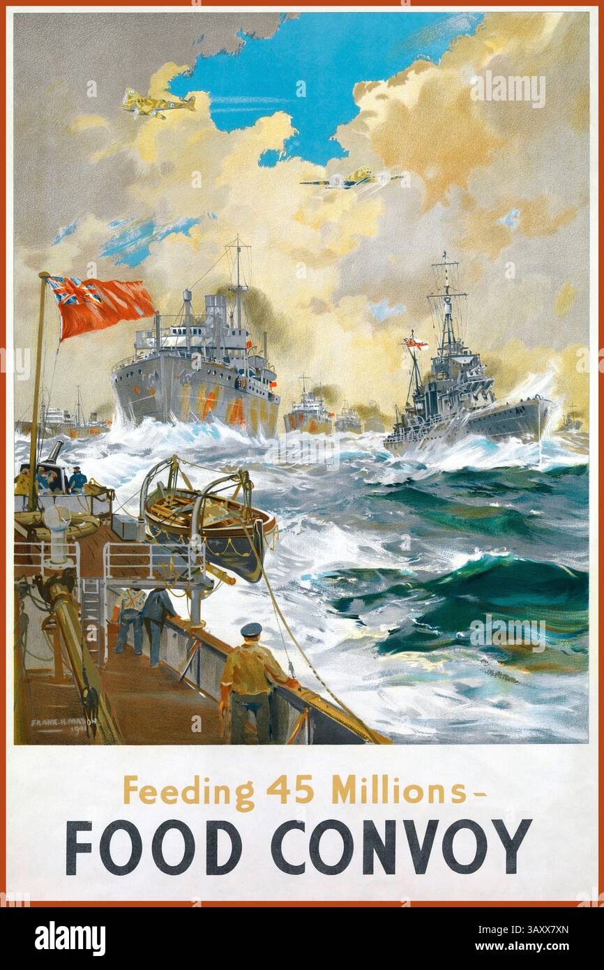 WW2 FOOD CONVOY 'Feeding 45 Millions" convoy of merchant ships ...
