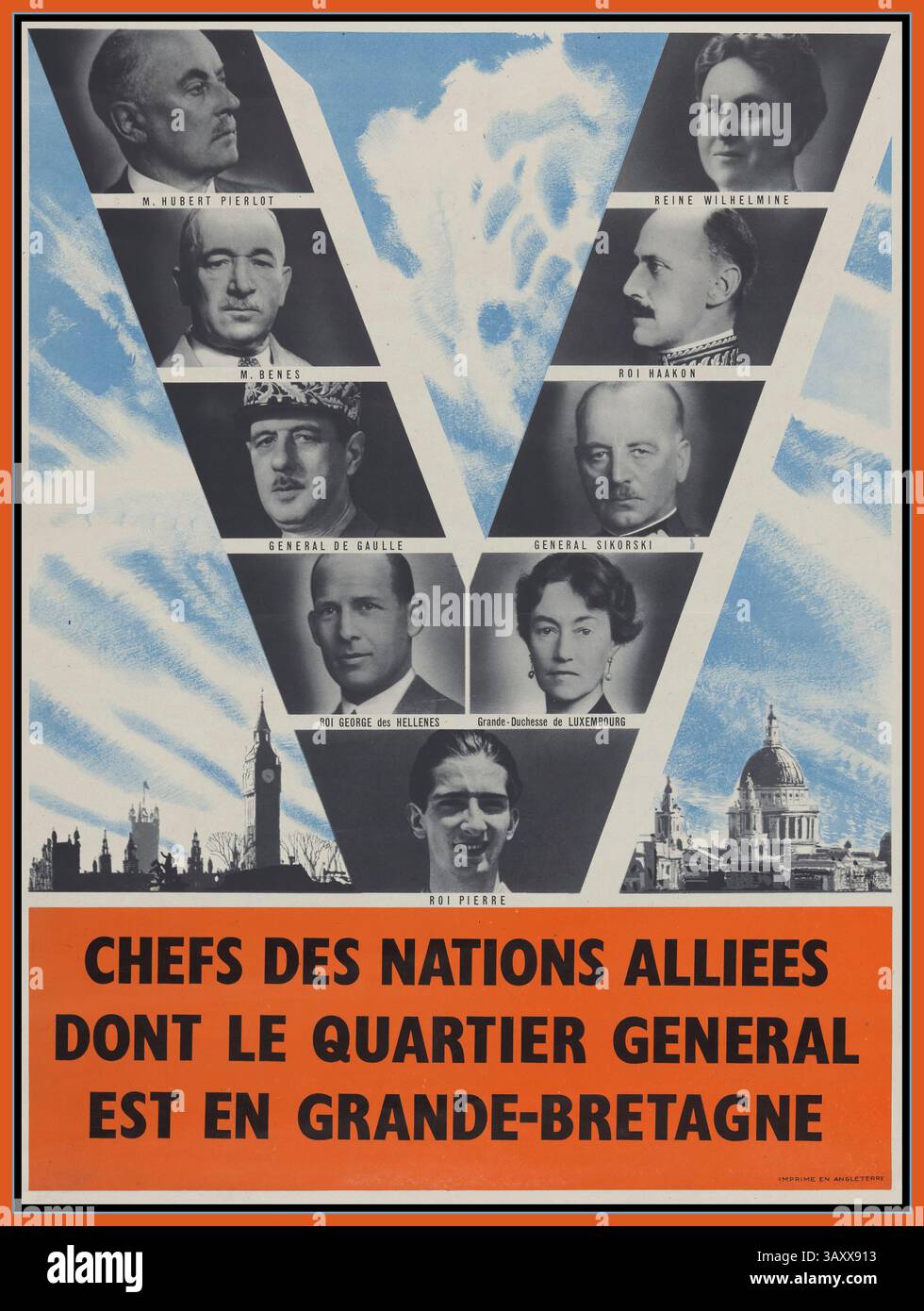 “Chefs des Nations Alliees dont le quartier general est en Grande ...
