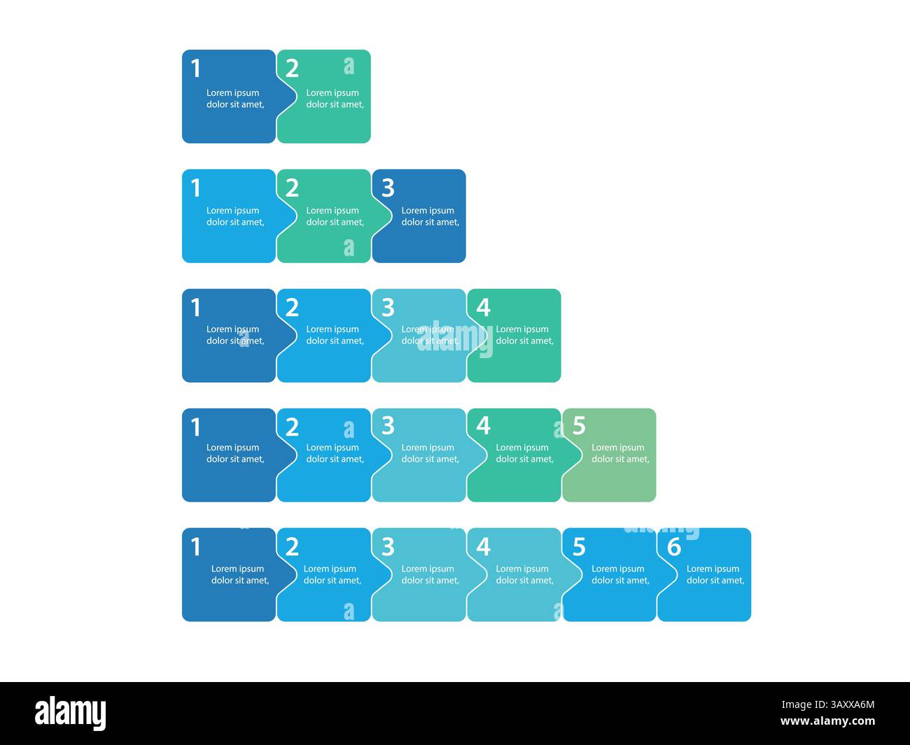 Infographics step blocks as puzzle jigsaw pieces. Infographics ...