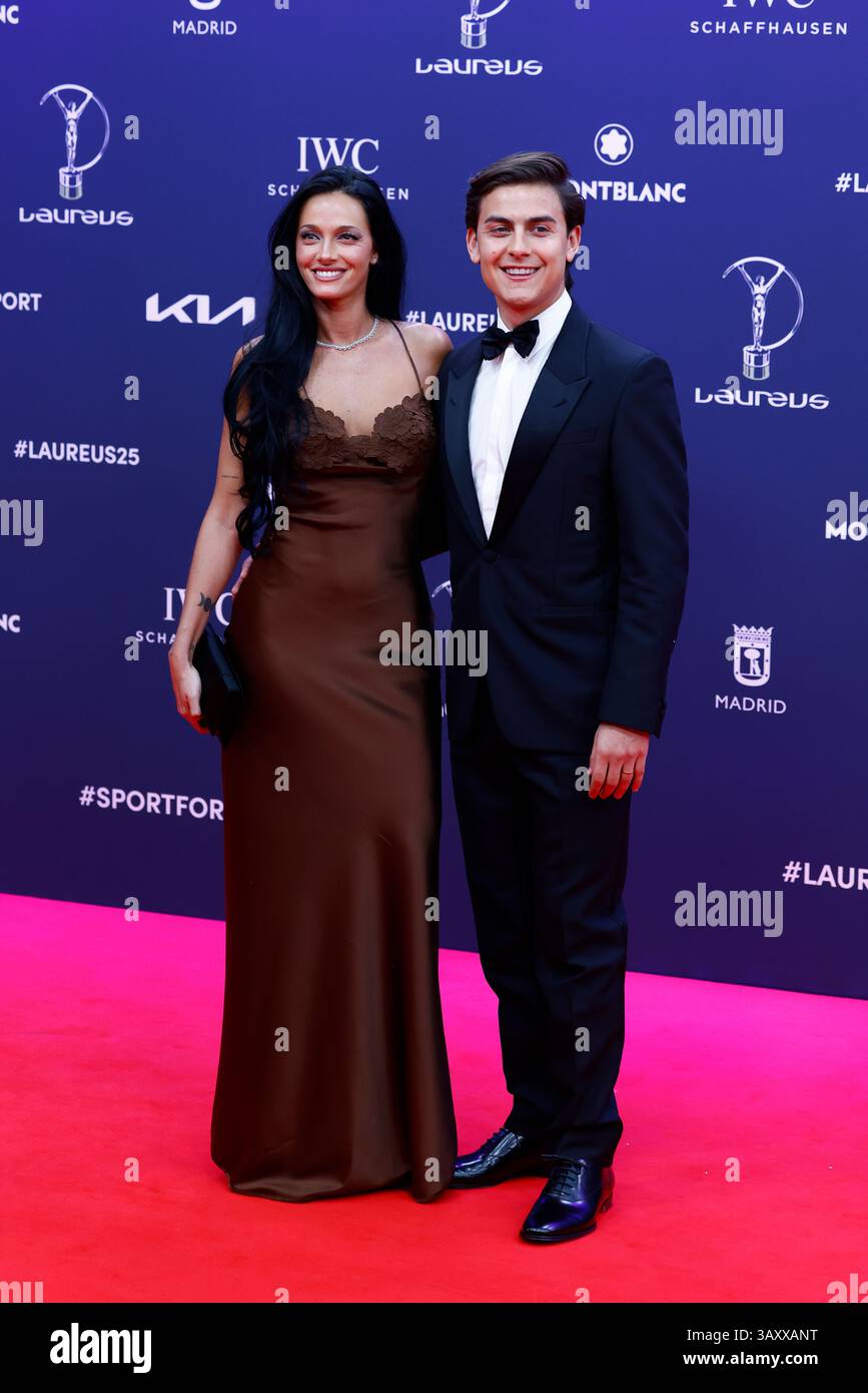 Oriana Sabatini and Paulo Dybala during the Laureus World Sports Awards ...