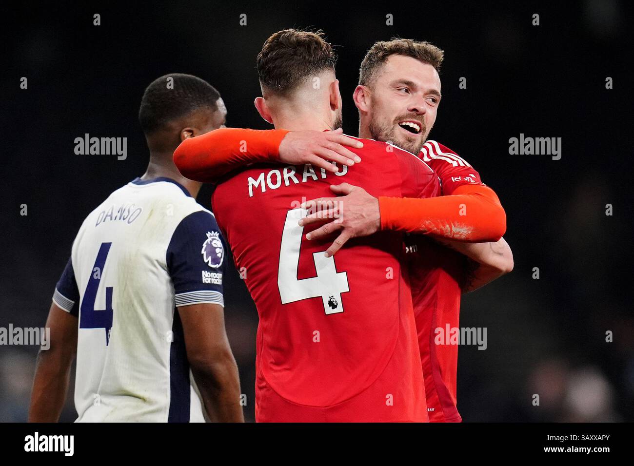 Nottingham Forest's Harry Toffolo (right) after the Premier League ...