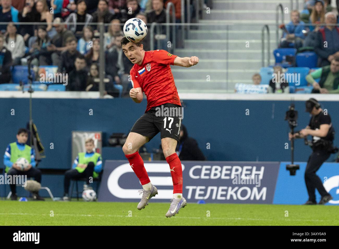 SAINT PETERSBURG, RUSSIA - APRIL 20: Midfielder of FC Khimki Ilya ...
