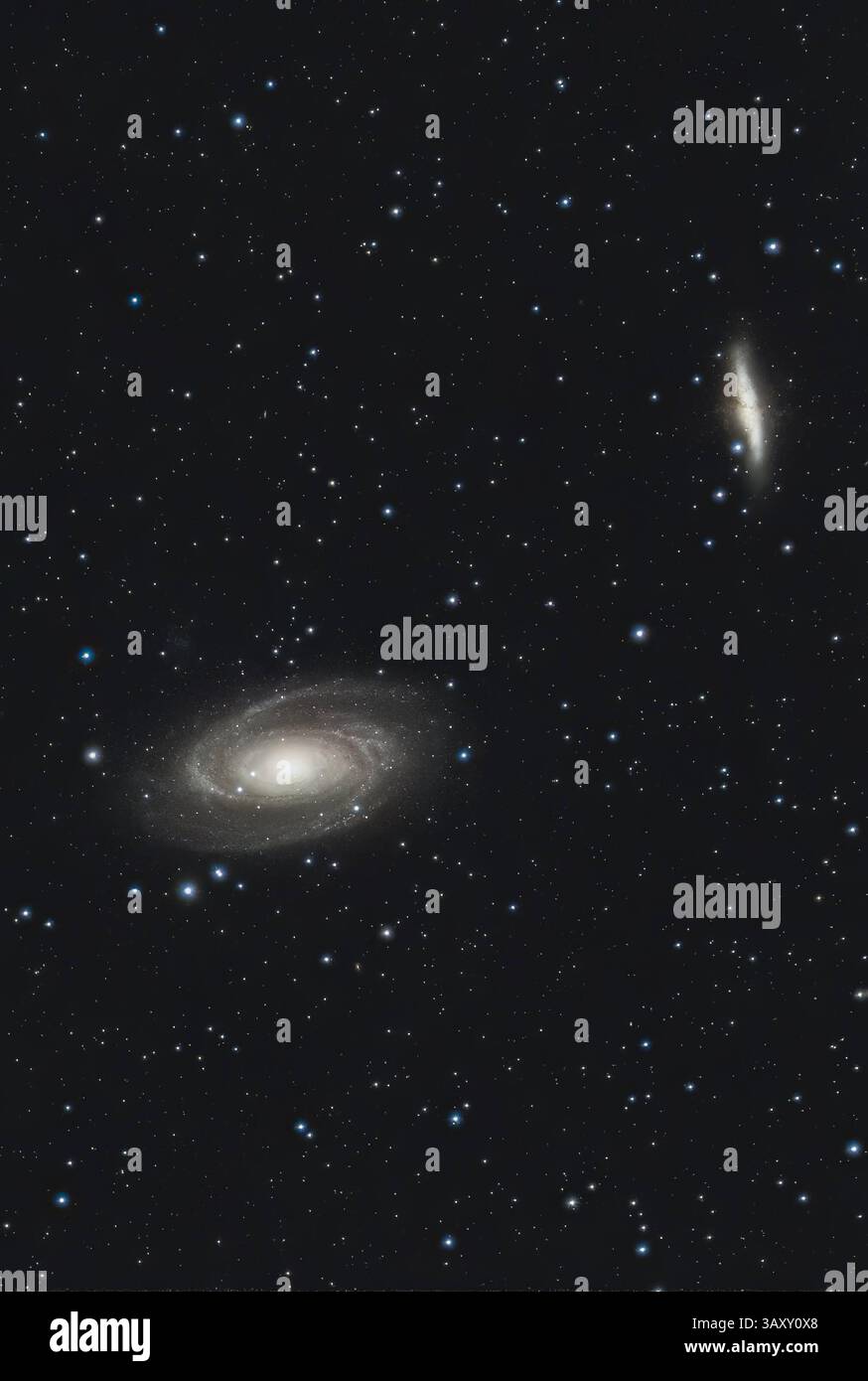 Messier 81, auch als NGC 3031 oder Bodes Galaxie bekannt, ist eine 7,0 mag helle Spiralgalaxie ...