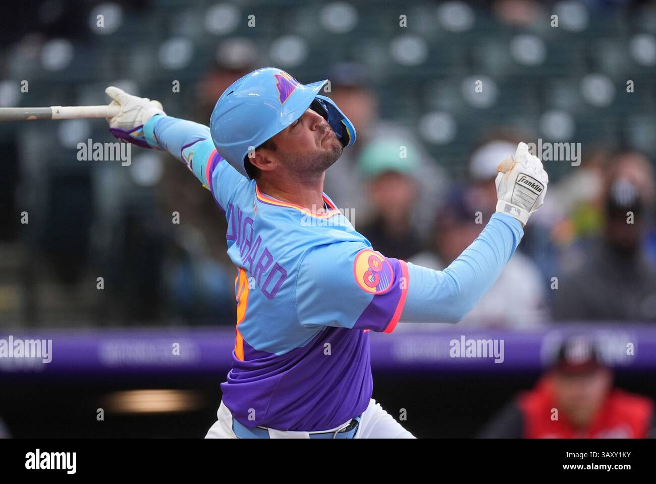 Colorado Rockies fielder Sean Bouchard (12) in the third inning of Game ...