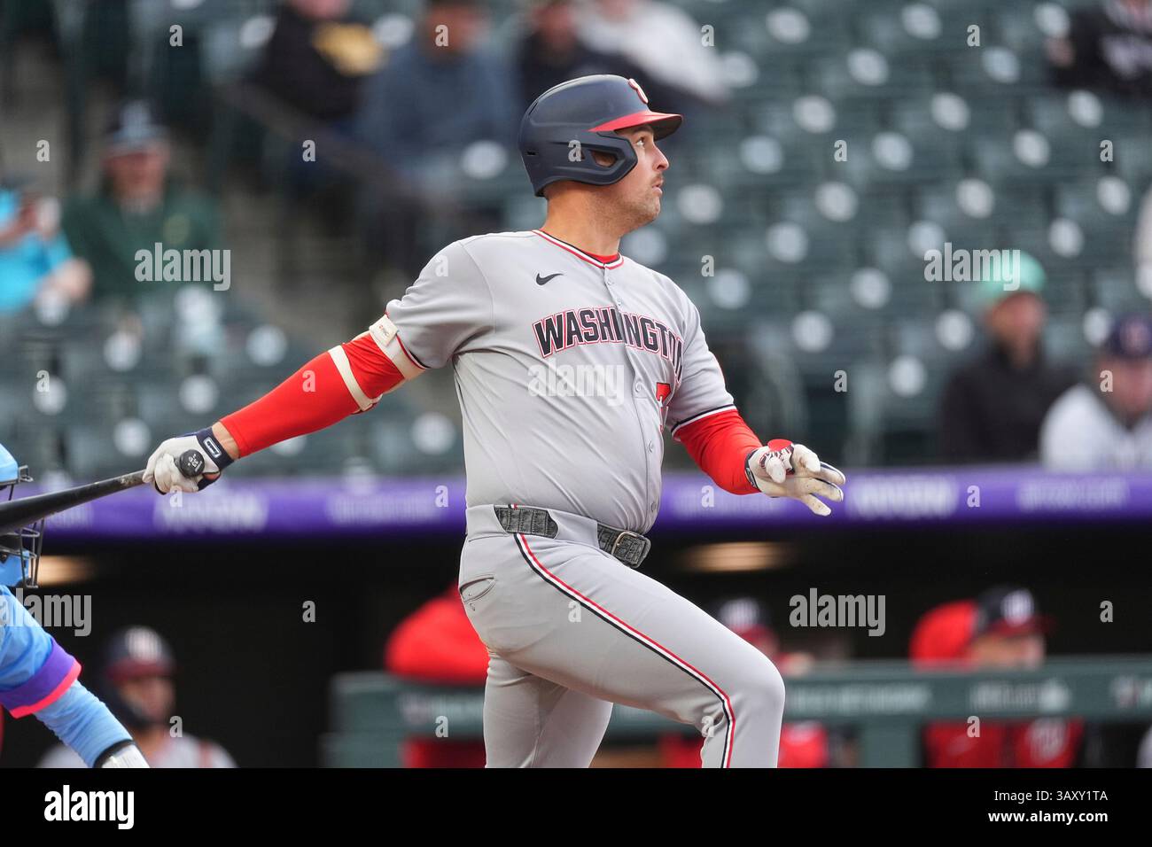 Washington Nationals first baseman Nathaniel Lowe (33) in the third ...