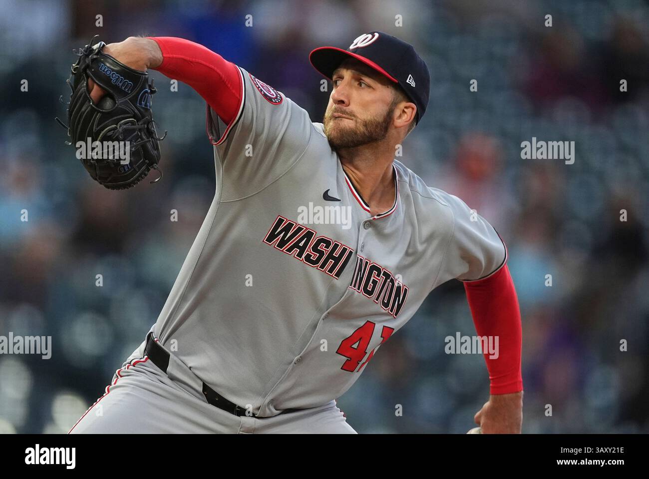 Washington Nationals relief pitcher Colin Poche (41) in the fifth ...