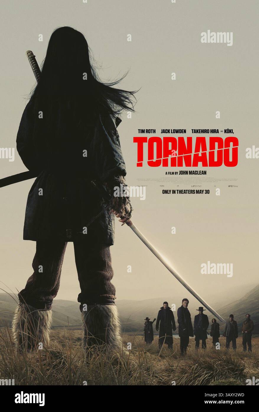 TORNADO, poster, left: Koki, bottom from left: Jack Lowden, Tim Roth ...
