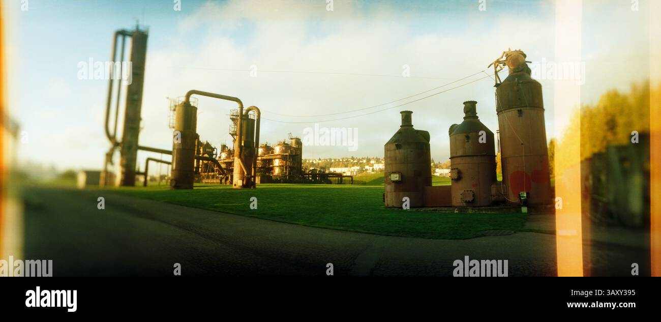 Panoramic view of Gasworks Park, Seattle, King County, Washington State ...