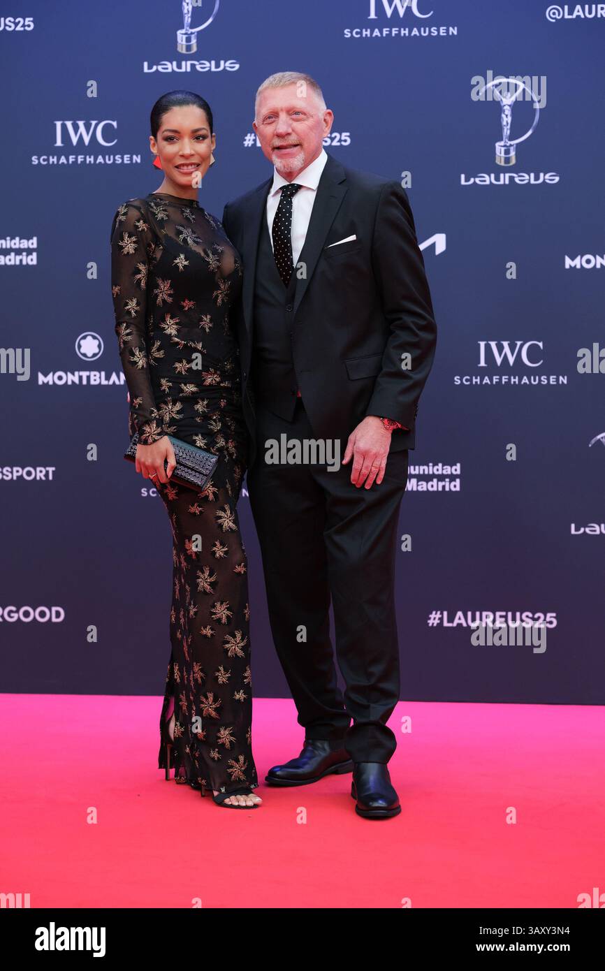 Madrid, Spain. 21st Apr, 2025. Boris Becker poses at the Laureus World ...
