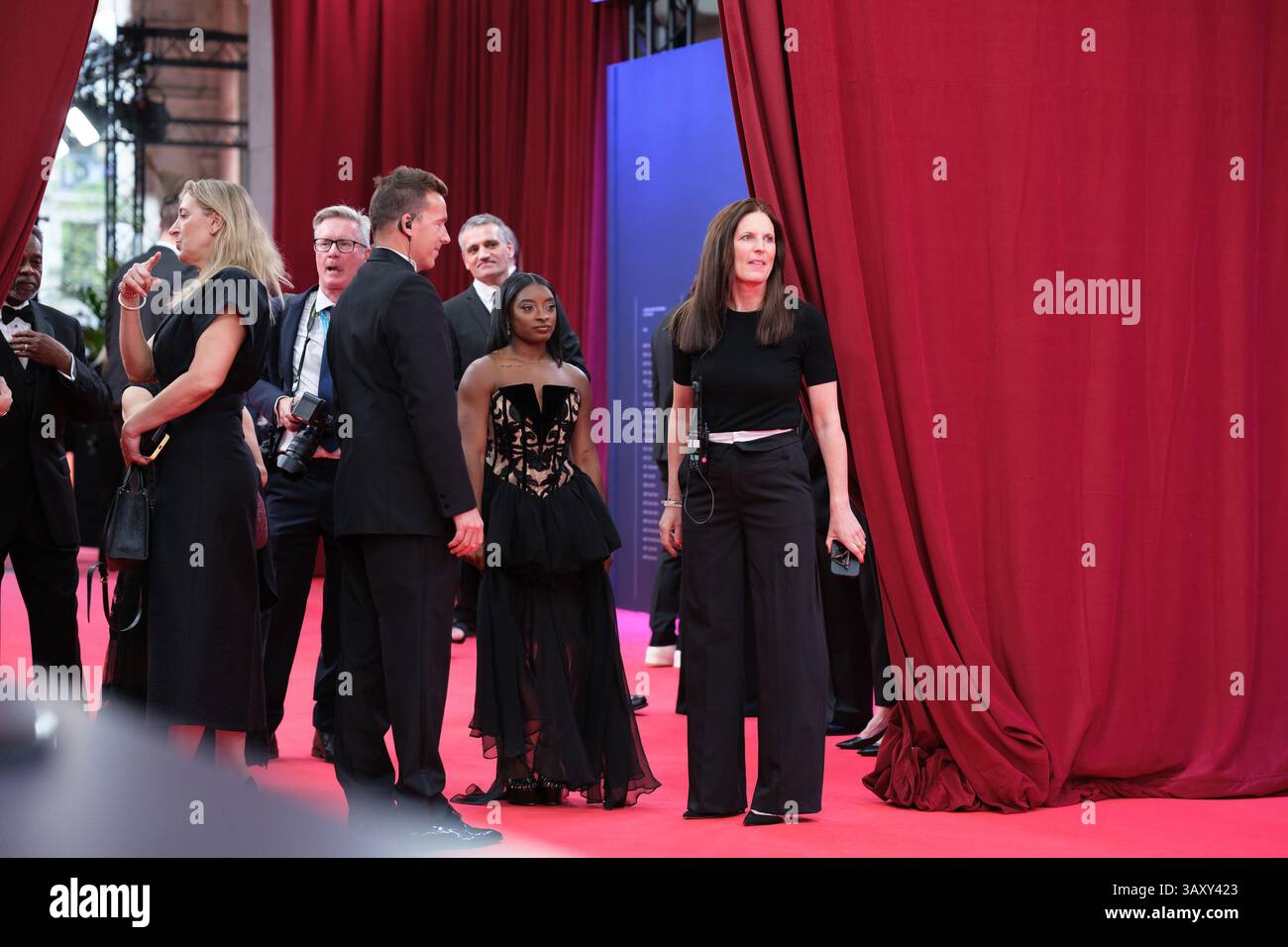 Madrid, Spain. 21st Apr, 2025. Simone Biles poses at the Laureus World ...