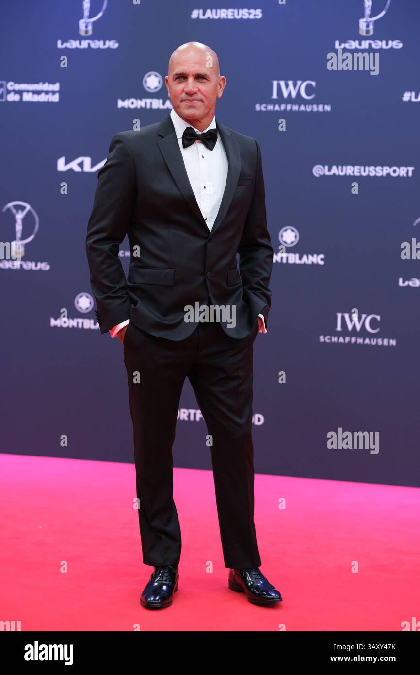 Madrid, Spain. 21st Apr, 2025. Kelly Slater poses at the Laureus World ...