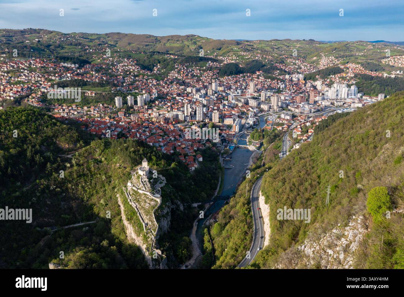 Užice city and famous Fortress Stock Photo - Alamy