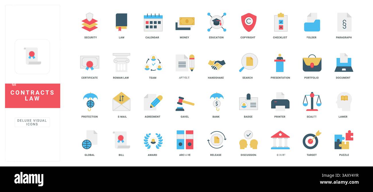 Contract and legal documents, official agreement and certificate ...