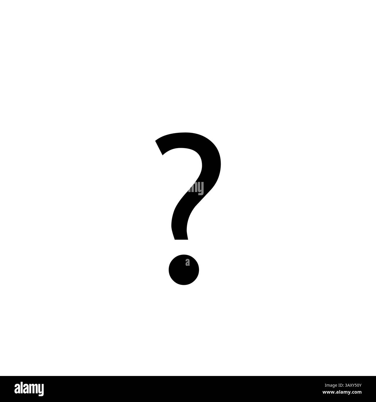Question mark icon. Vector doubt symbol. Curved punctuation graphic ...