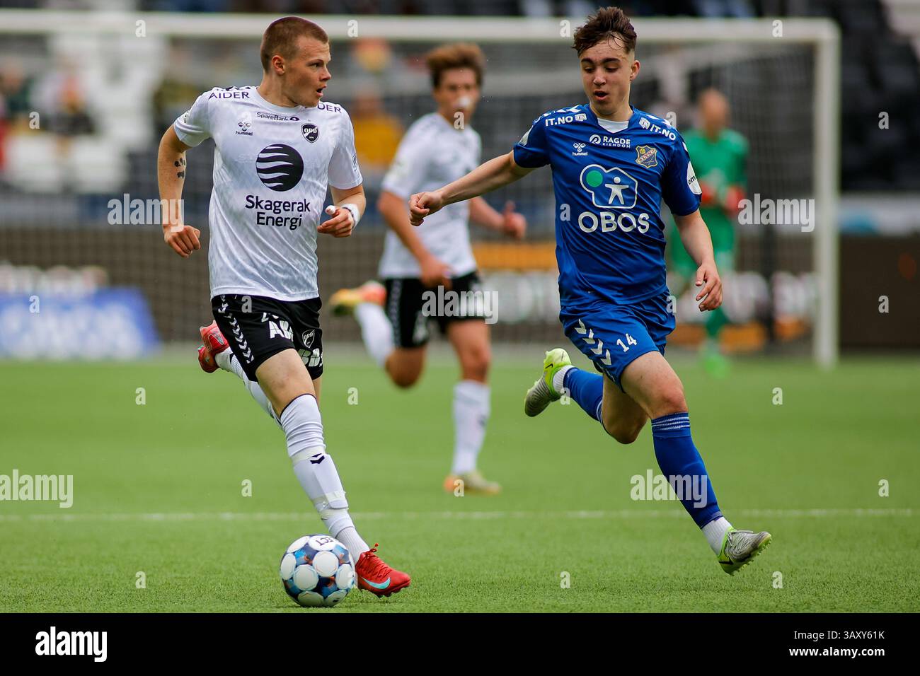 Skien, Norway. 21st Apr, 2025. OBOS-ligaen match between Odds Ballklubb ...