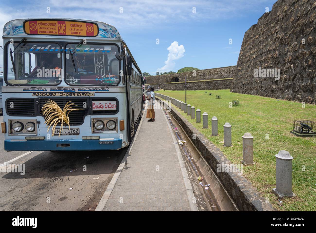Galle Sri Lanka - September 14 2024; Decorated public transportation ...
