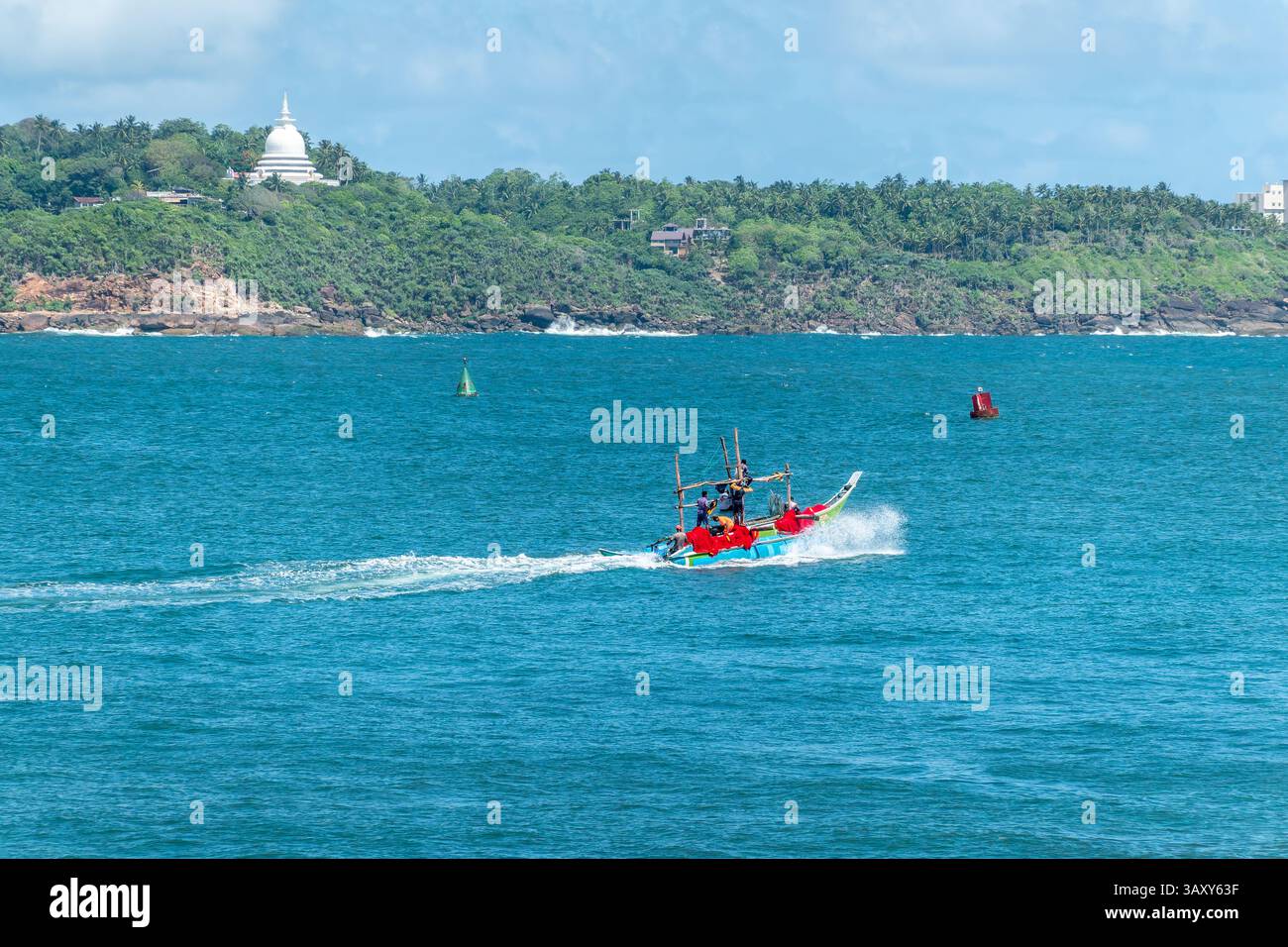 Galle Sri Lanka - September 14 2024; View across bay in Galle harbour ...
