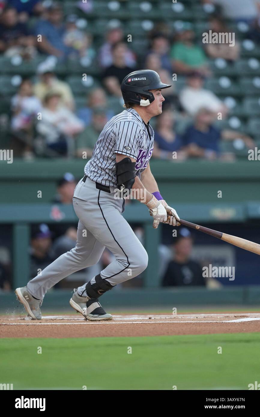 Sam Antonacci (1) of the Winston-Salem Dash at bat in a South Atlantic ...