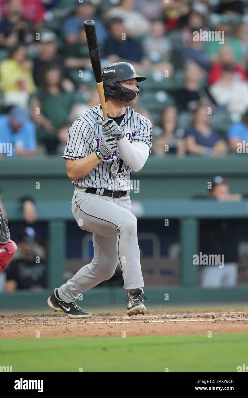 Cole McConnell (27) of the Winston-Salem Dash at bat in a South ...