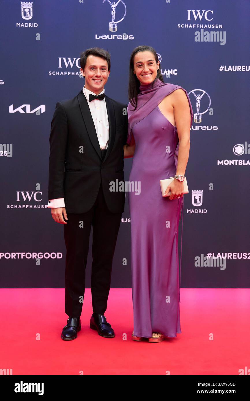 Madrid. Spain. 20250422, Borja Duran, Caroline Garcia attends 25th ...