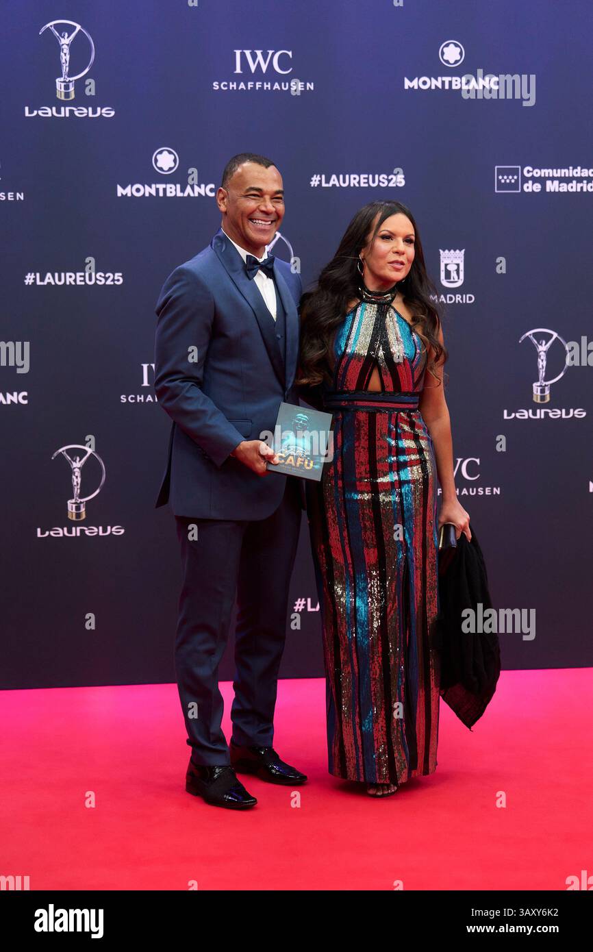 Madrid. Spain. 20250422, Marcos Evangelista de Morais ‘Cafu’ attends ...