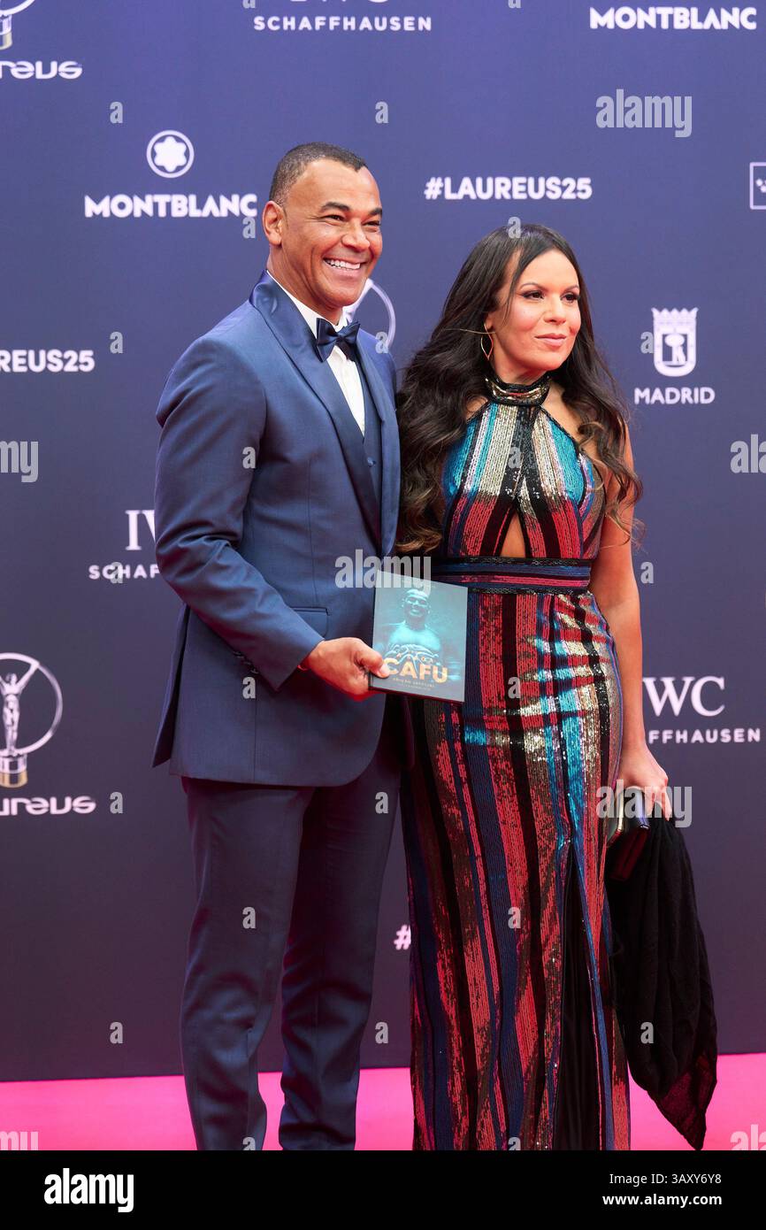 Madrid. Spain. 20250422, Marcos Evangelista de Morais ‘Cafu’ attends ...