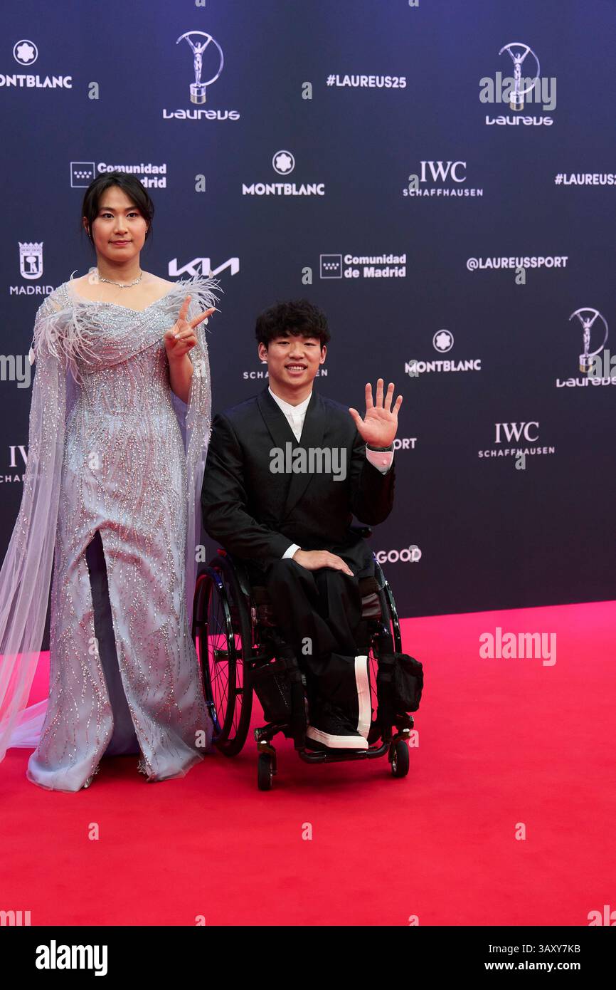 April 21, 2025, Madrid, Madrid, Spain: Jiang Yuyan, Qu Zimao attends ...