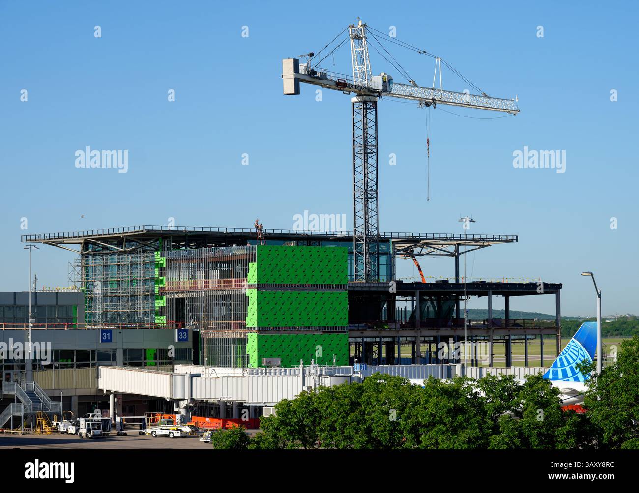 Austin, Texas, USA. 21st Apr, 2025. Construction on a portion of the ...