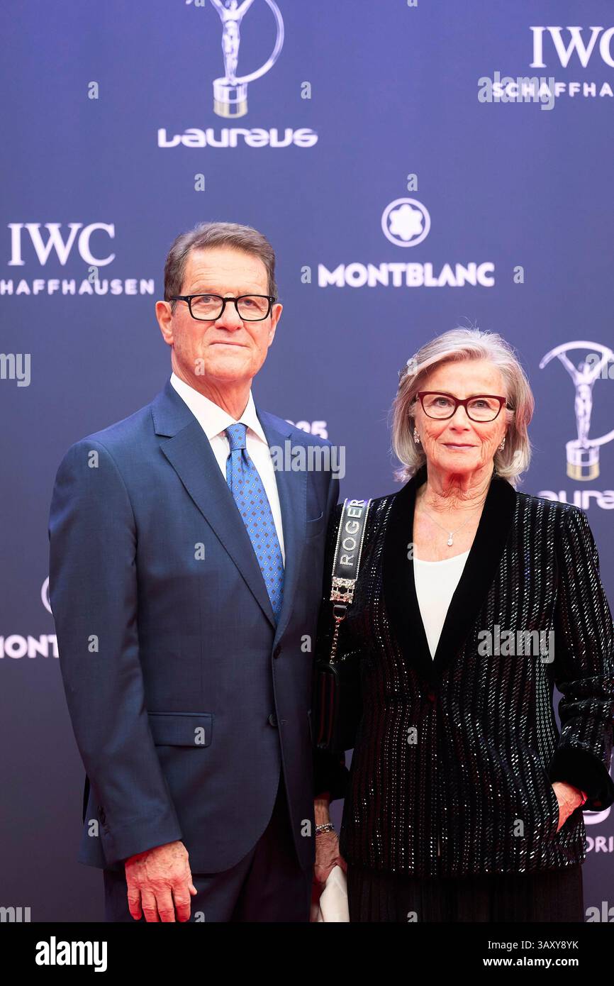 Fabio Capello, Laura Ghisi attends 25th Anniversary Laureus World ...
