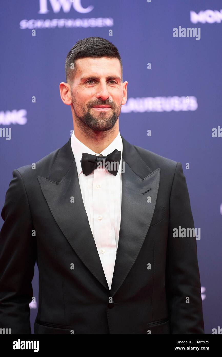 Novak Djokovic attends 25th Anniversary Laureus World Sports Awards ...