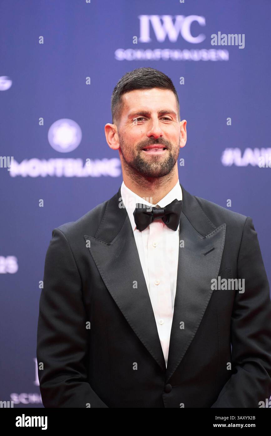 Novak Djokovic attends 25th Anniversary Laureus World Sports Awards ...