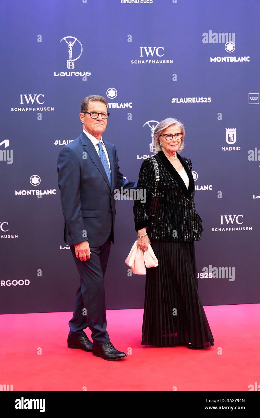 Fabio Capello, Laura Ghisi attends 25th Anniversary Laureus World ...