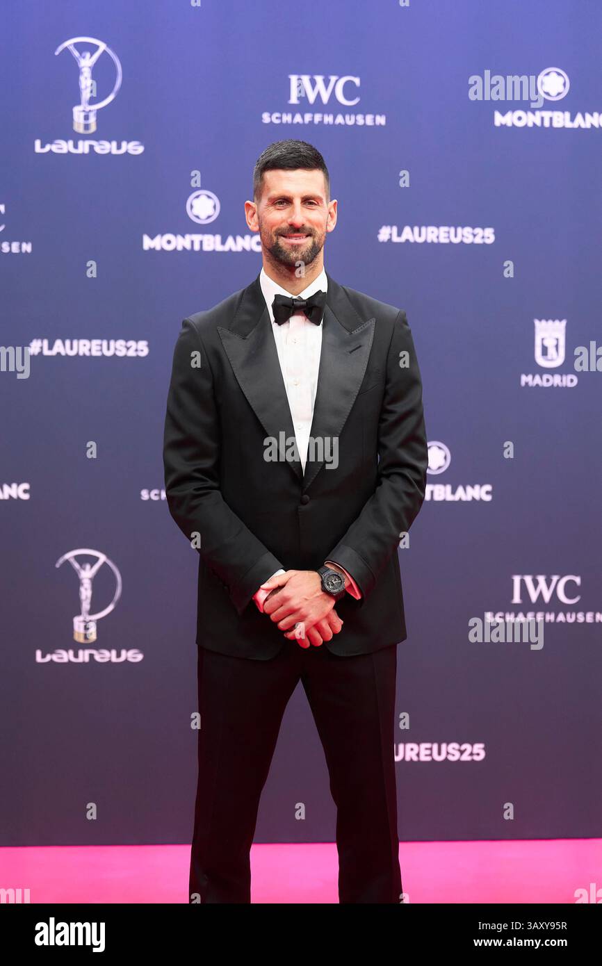 Novak Djokovic attends 25th Anniversary Laureus World Sports Awards ...
