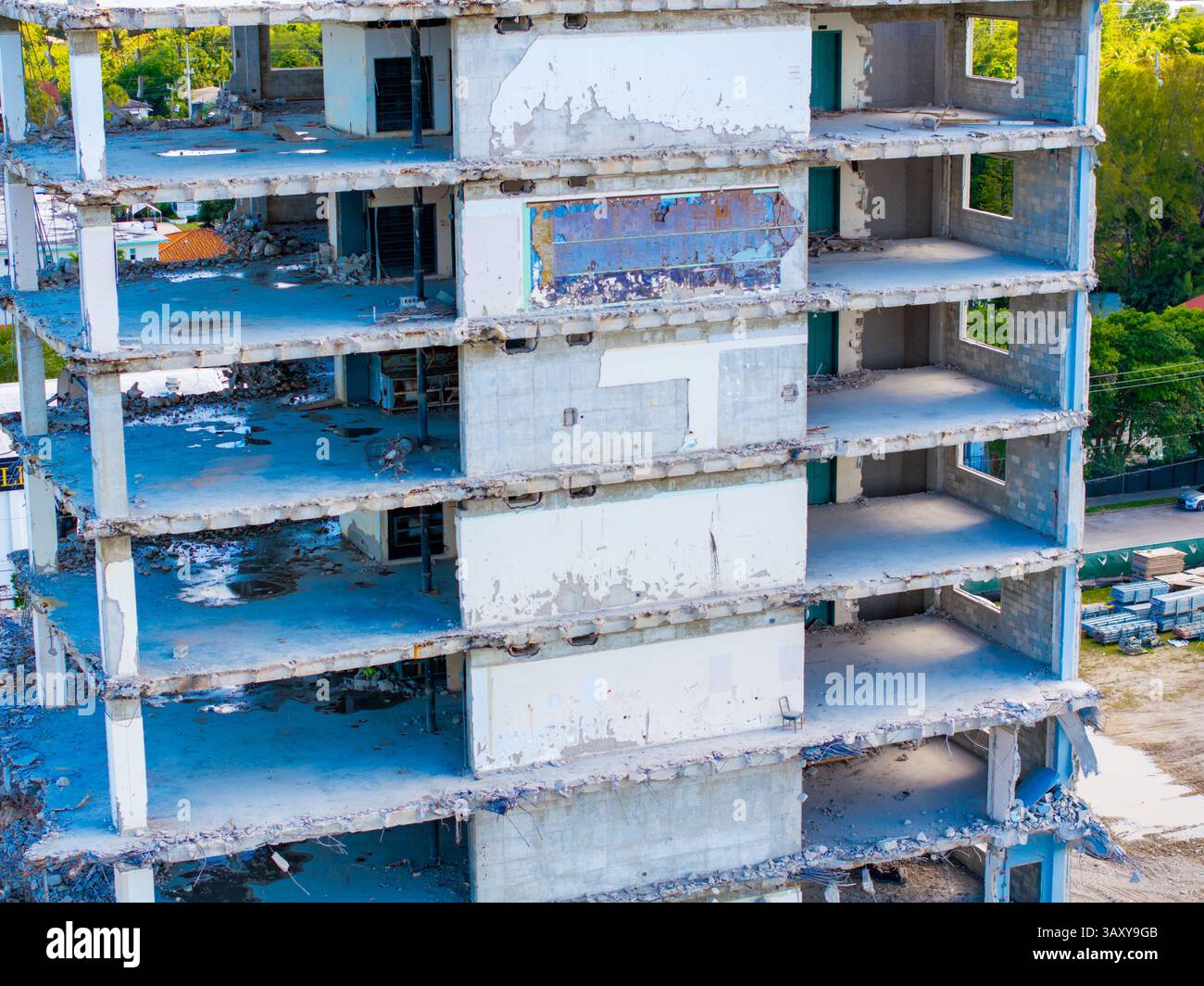 Old building shell son to be demolished Stock Photo - Alamy