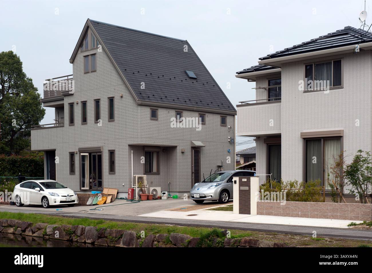 A typical Japanese middle-class, single-family, two-story residence in ...