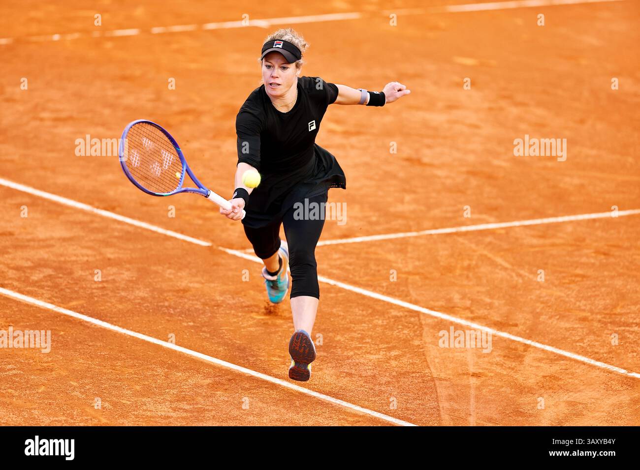 Madrid, Spain. 21st Apr, 2025. Laura Siegemund (GER)) Tennis : Siegemund during singles ...