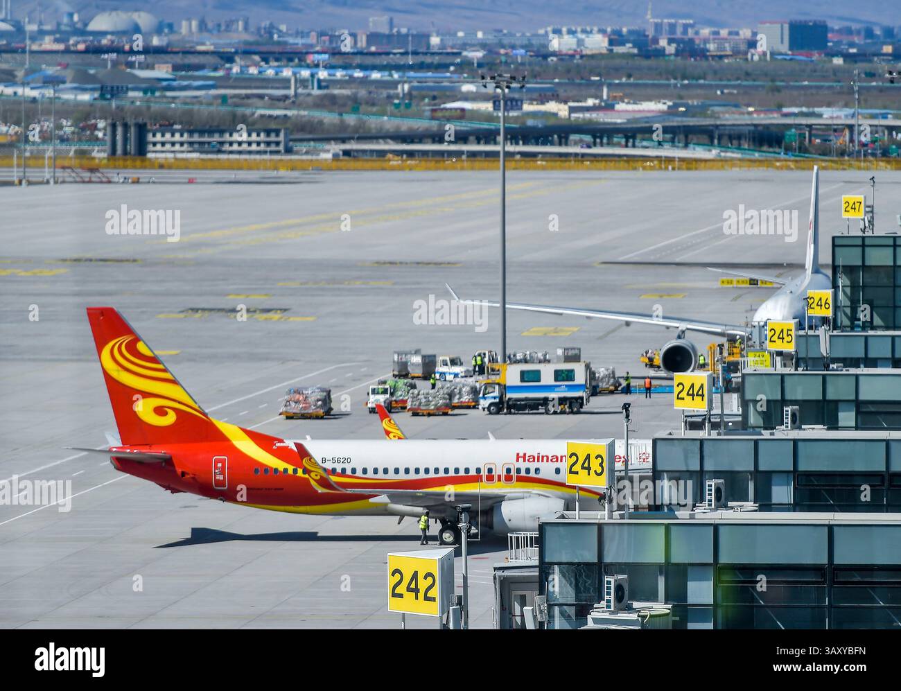 Urumqi,China.17th April 2025. Urumqi Tianshan International Airport's ...