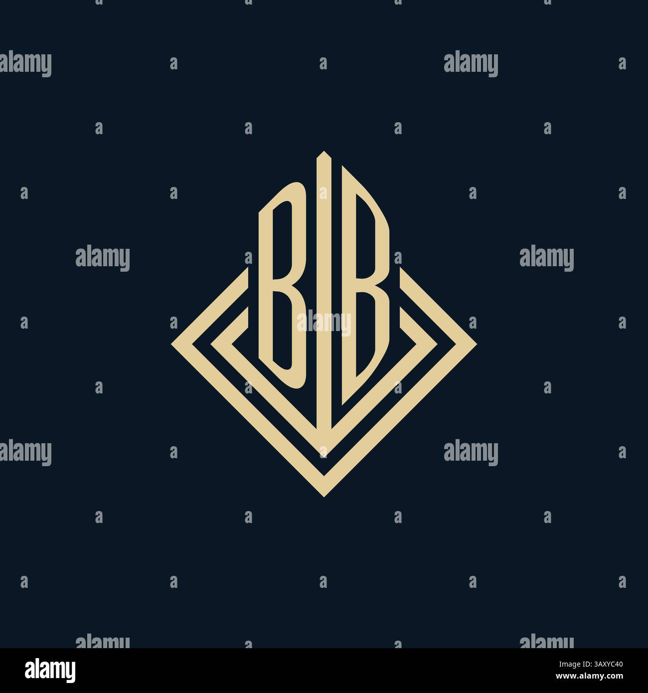 Initials BB logo rhombus lines shape style, luxury modern real estate ...