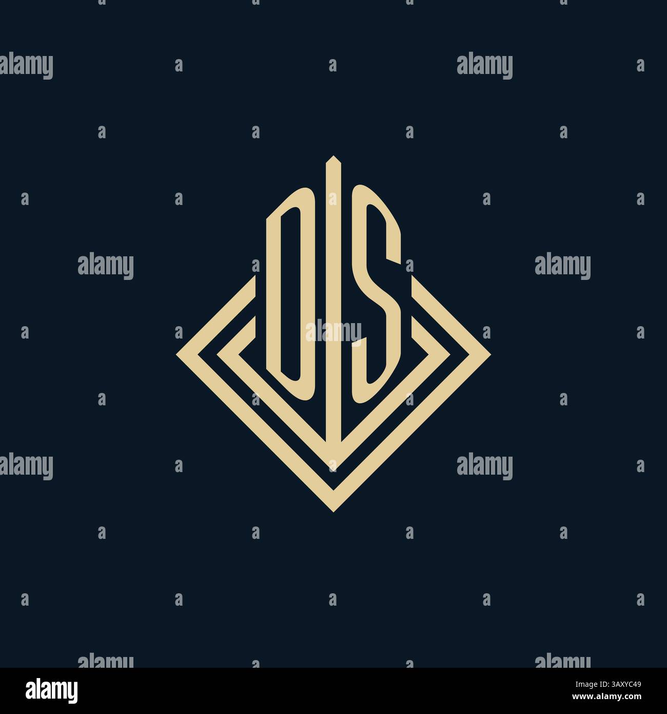 Initials DS logo rhombus lines shape style, luxury modern real estate ...