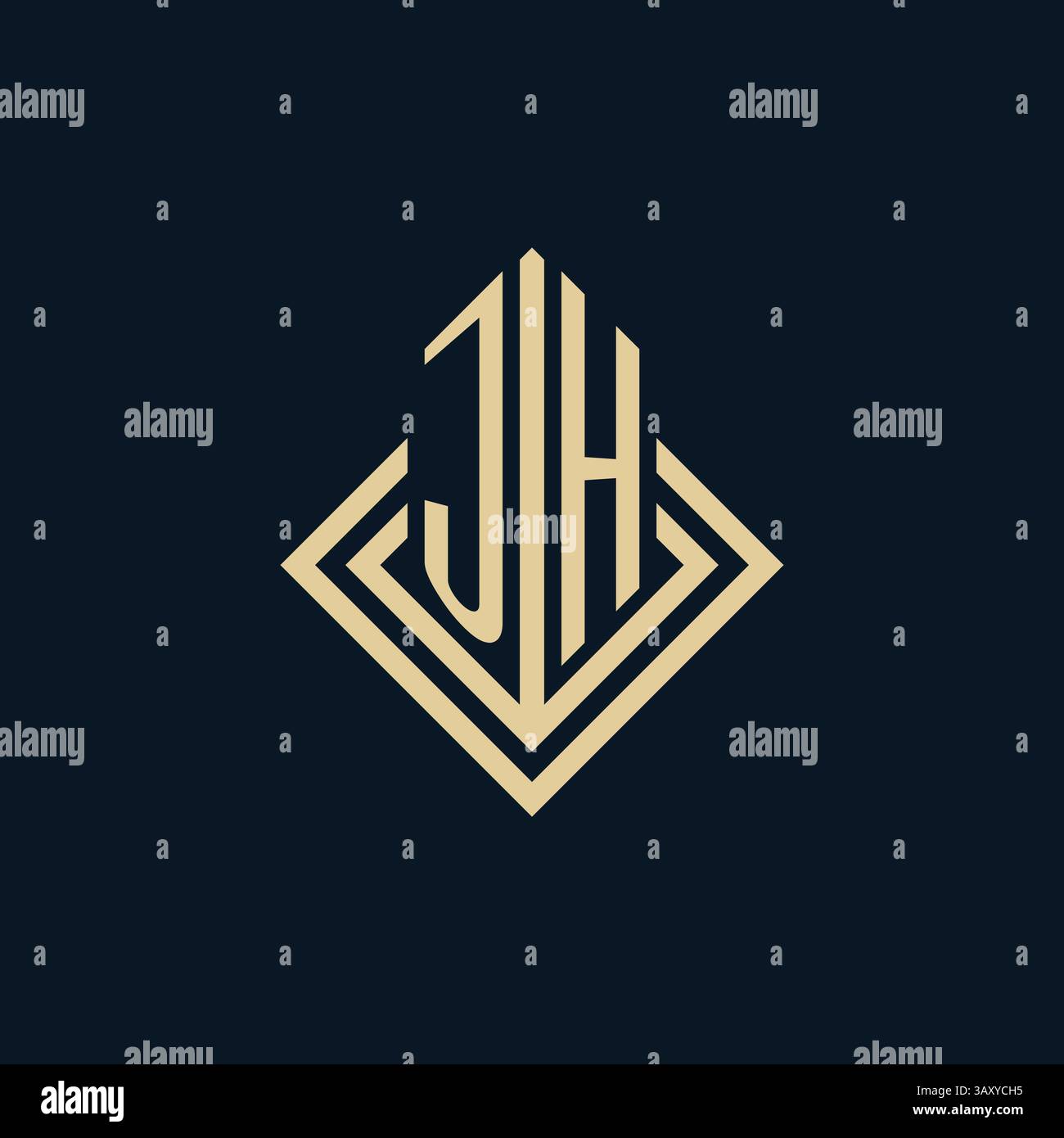 Jh real estate initials logo hi-res stock photography and images - Alamy