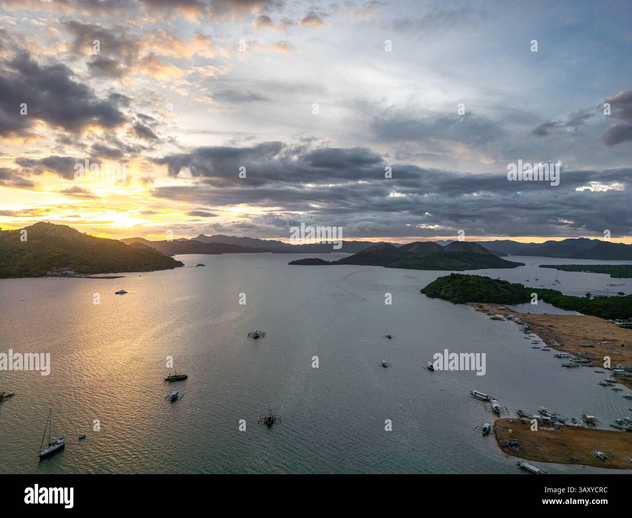 Tropical aerial photography of Twin Lagoon in Coron, Palawan, a must ...