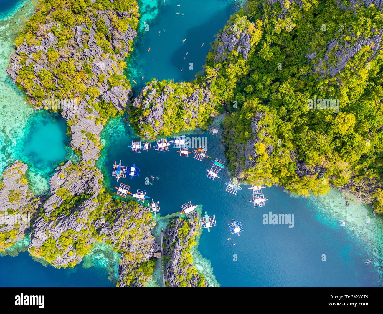 Twin Lagoon at Coron Island in the province of Palawan, Philippines ...