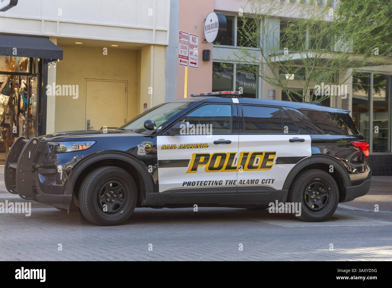San Antonio, TX - April 6, 2025: San Antonio police vehicle Stock Photo ...