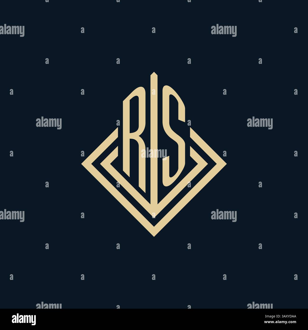 Initials RS logo rhombus lines shape style, luxury modern real estate ...