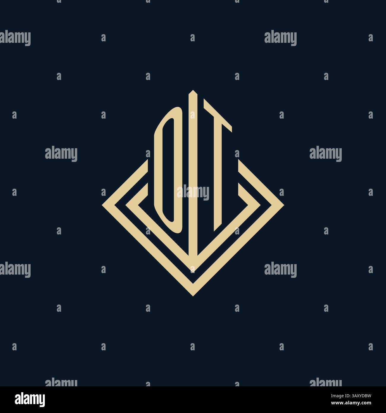 Initials OT logo rhombus lines shape style, luxury modern real estate ...