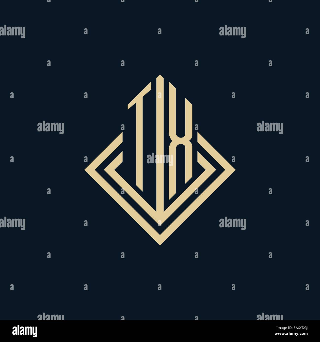 Initials TX logo rhombus lines shape style, luxury modern real estate ...